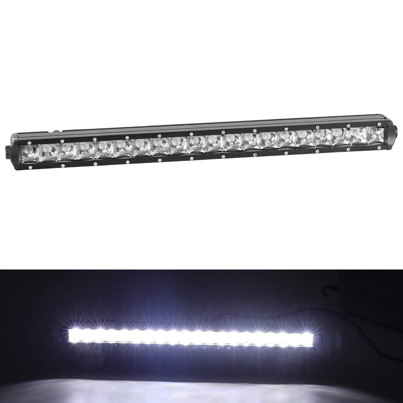 Sunpie Replacement Long LED Light Bar for Jeep Wrangler and Bronco Fro