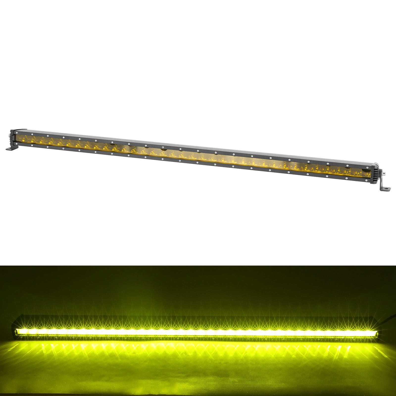 Sunpie Single Row Amber Lens Flood 30W-240W Off Road LED Light Bars
