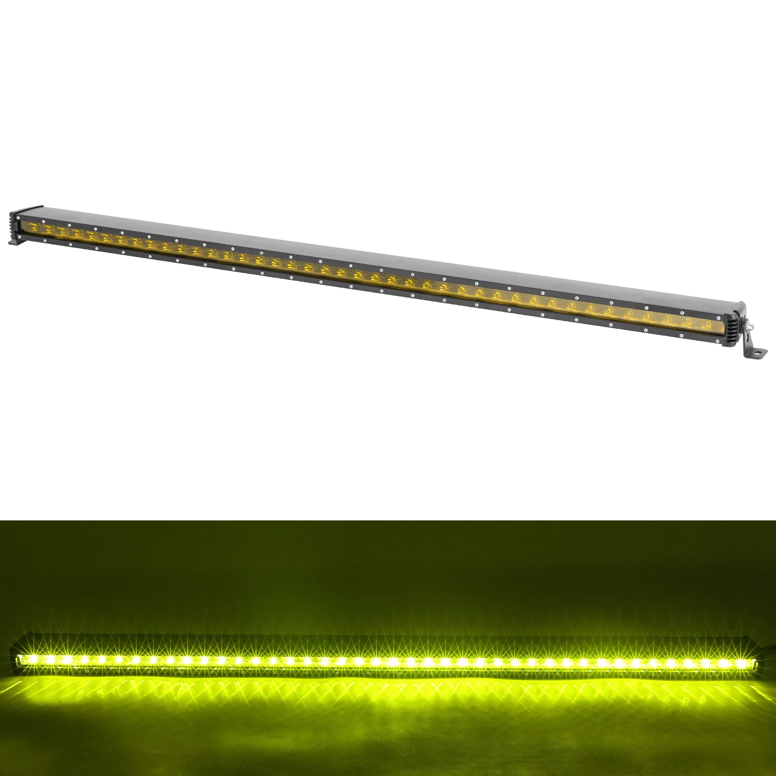 Sunpie Single Row Amber Lens Flood 30W-240W Off Road LED Light Bars