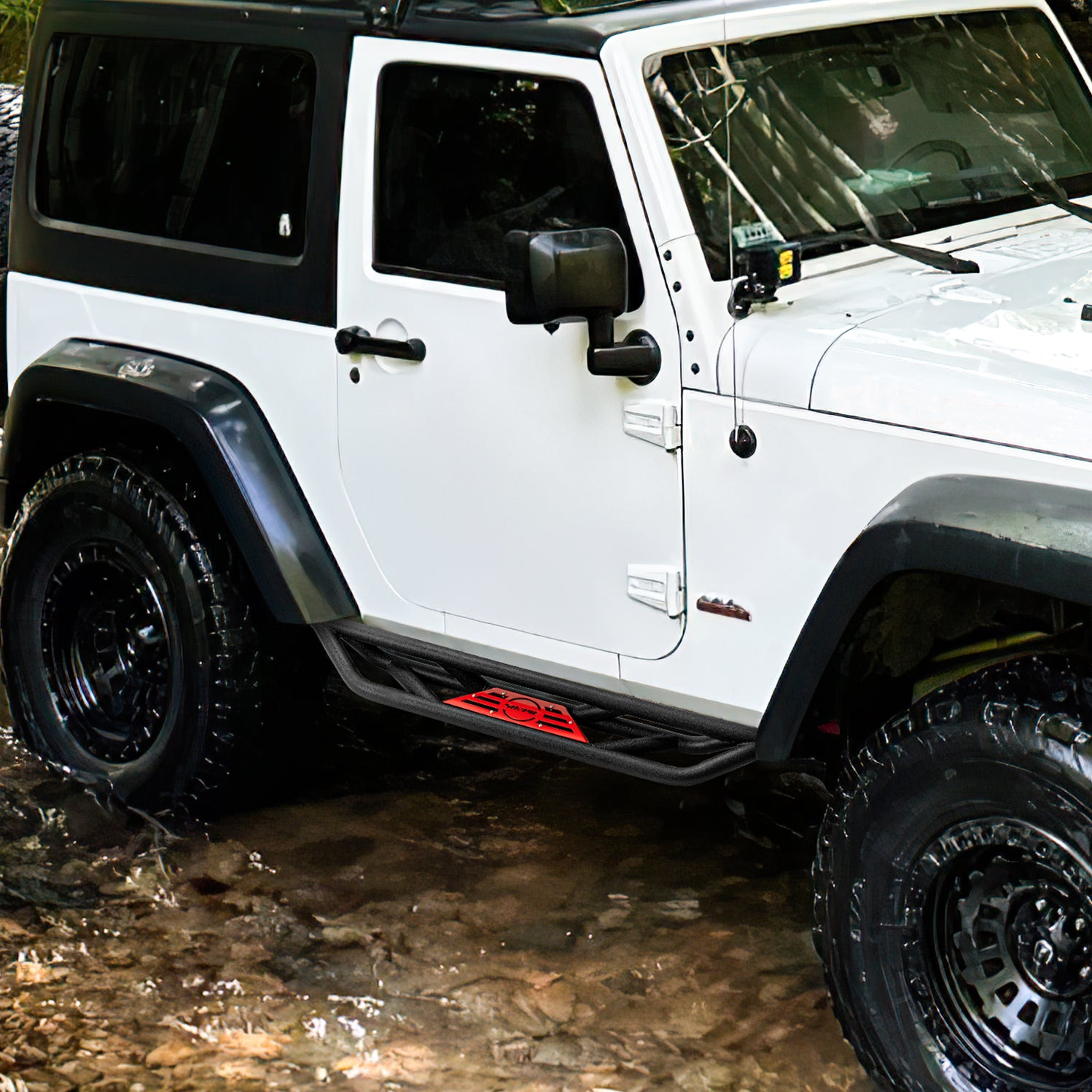 Jeep Side Steps & Running Boards for 2007-2018 Jeep Wrangler JK 2 Door ...
