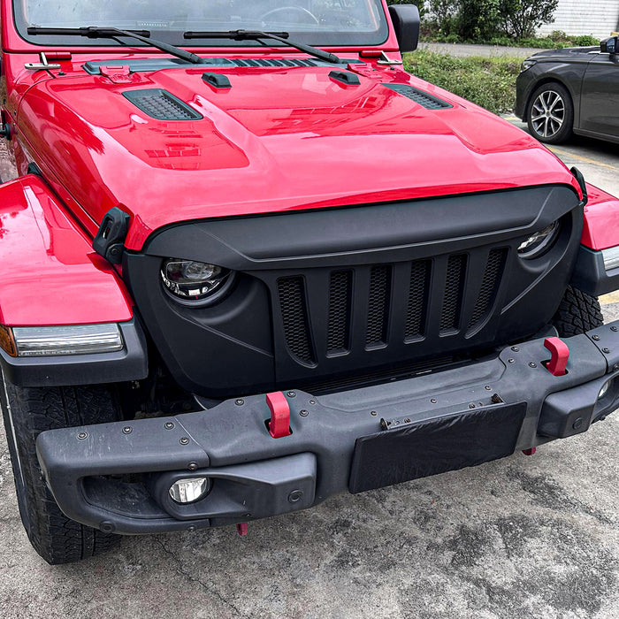 Jeep Grille (Transformers) with Mesh Matte Black Grid for Jeep Wrangler ...