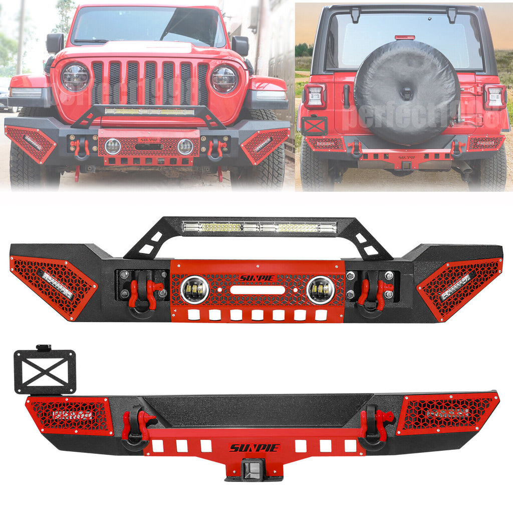 Jeep Wrangler JK JL JT Front & Rear Bumpers Combo Kits — Sunpie