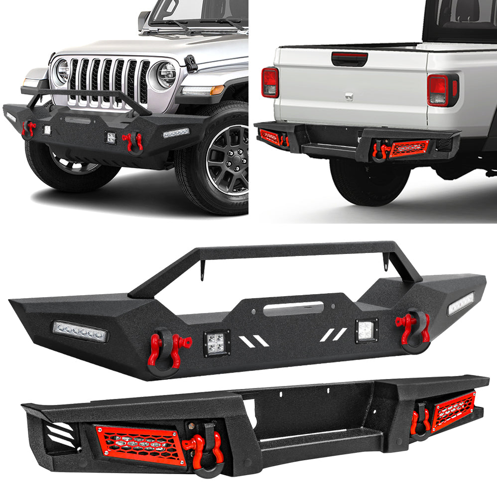 Jeep Wrangler JK JL JT Front & Rear Bumpers Combo Kits — Sunpie