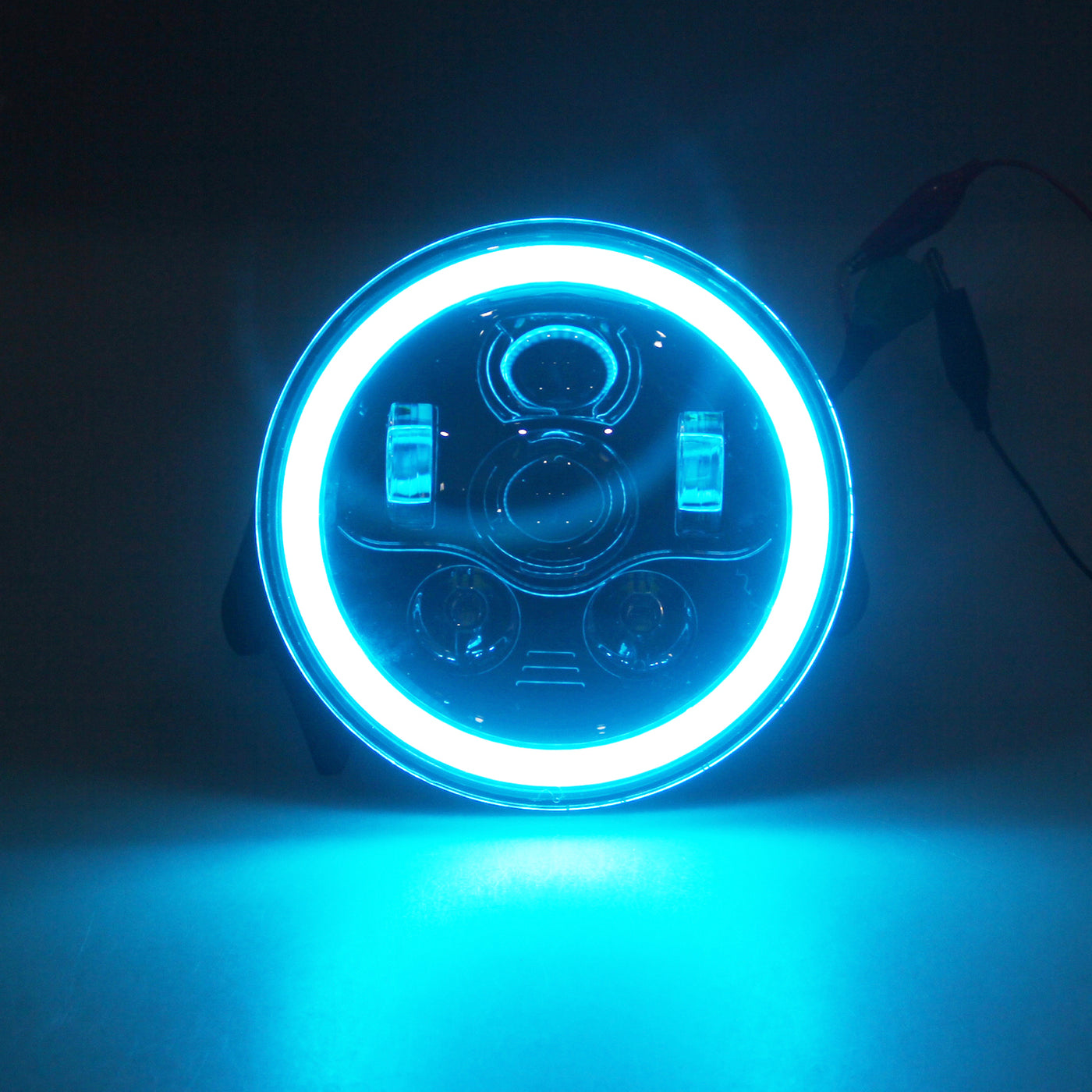 RGB Halo LED Headlight 7" for Harley Davidson Touring Softail