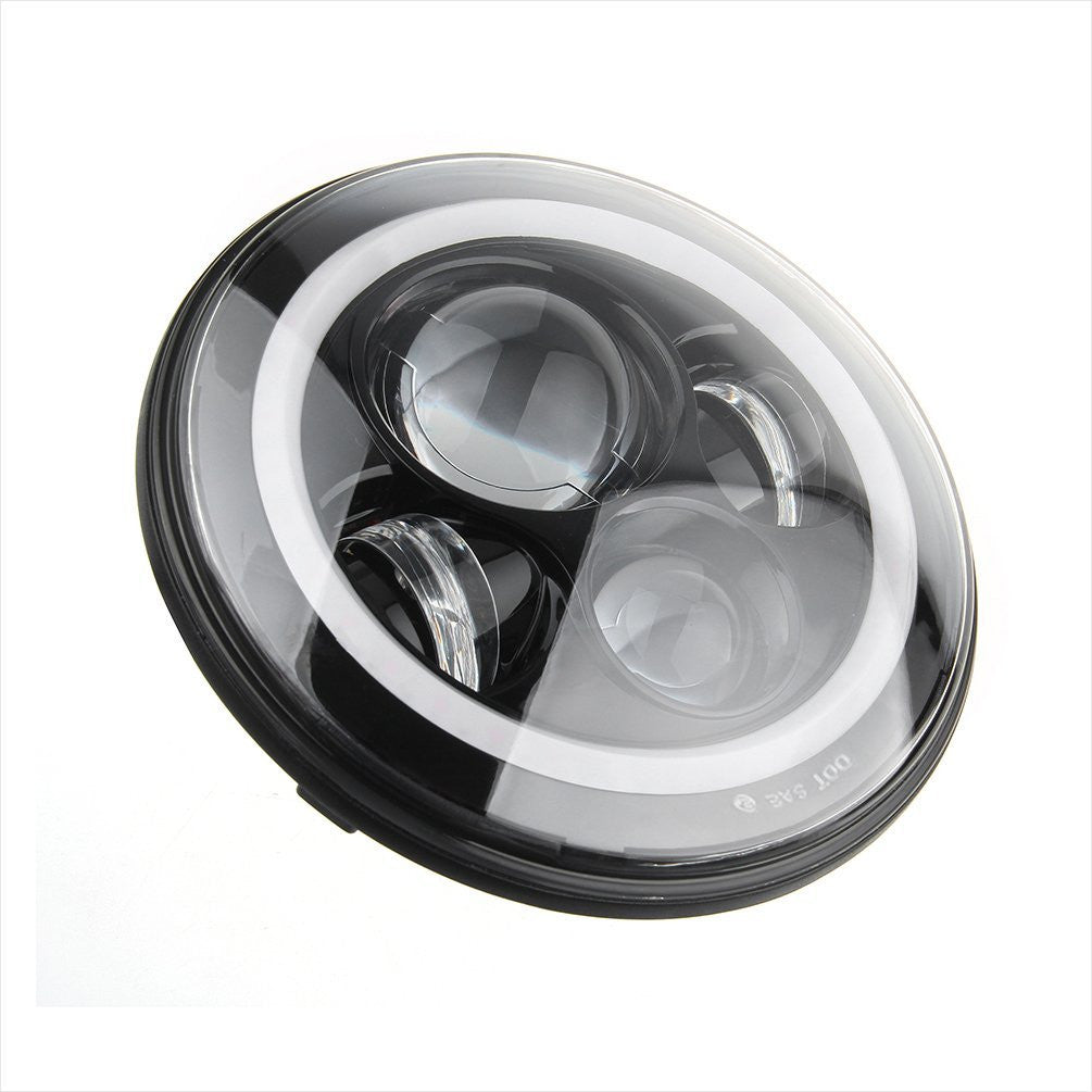 Sunpie 7" LED Headlights Bulb RGB Halo Angel Eye with Bluetooth Remote