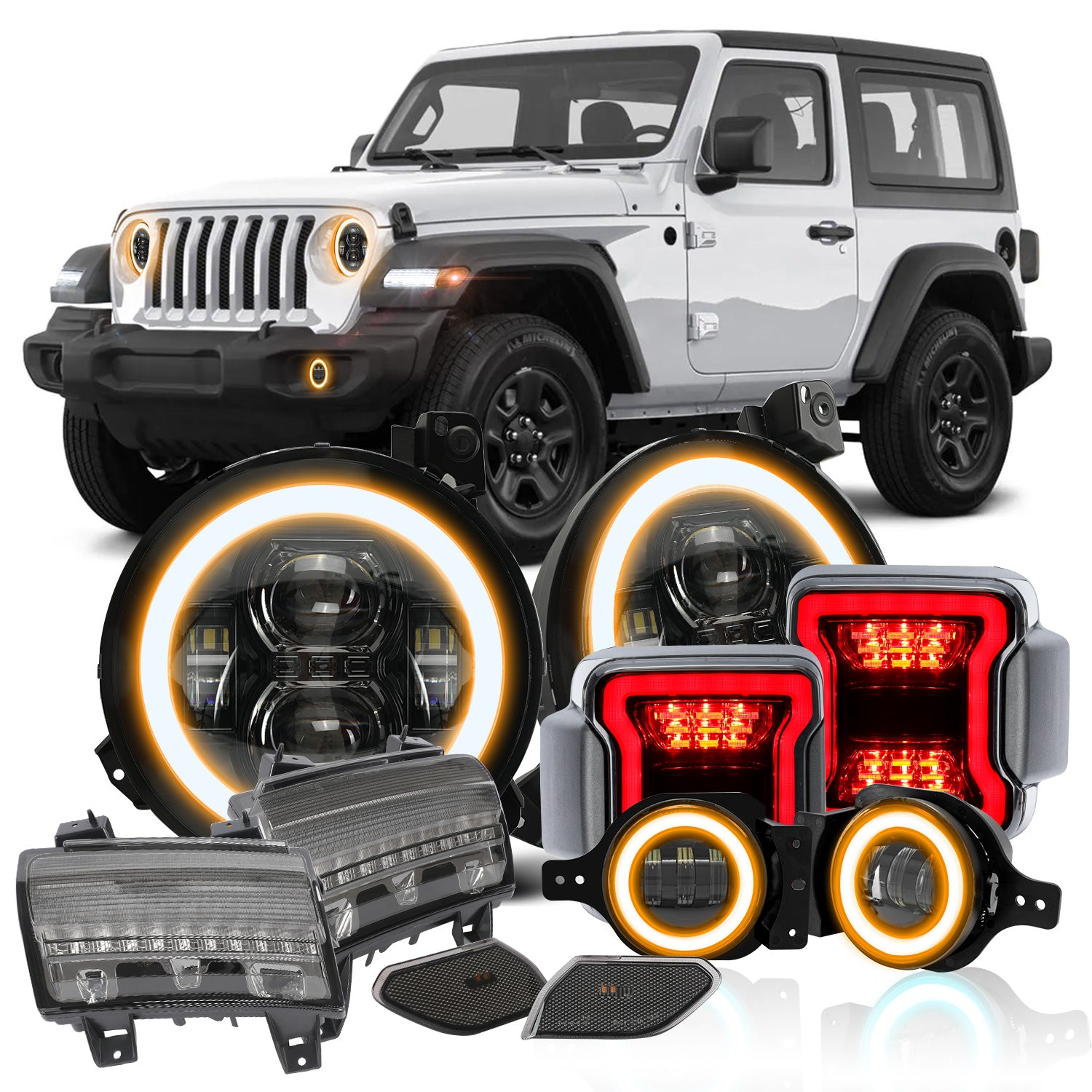 Jeep Wrangler JL/JLU LED Light Combo Kits