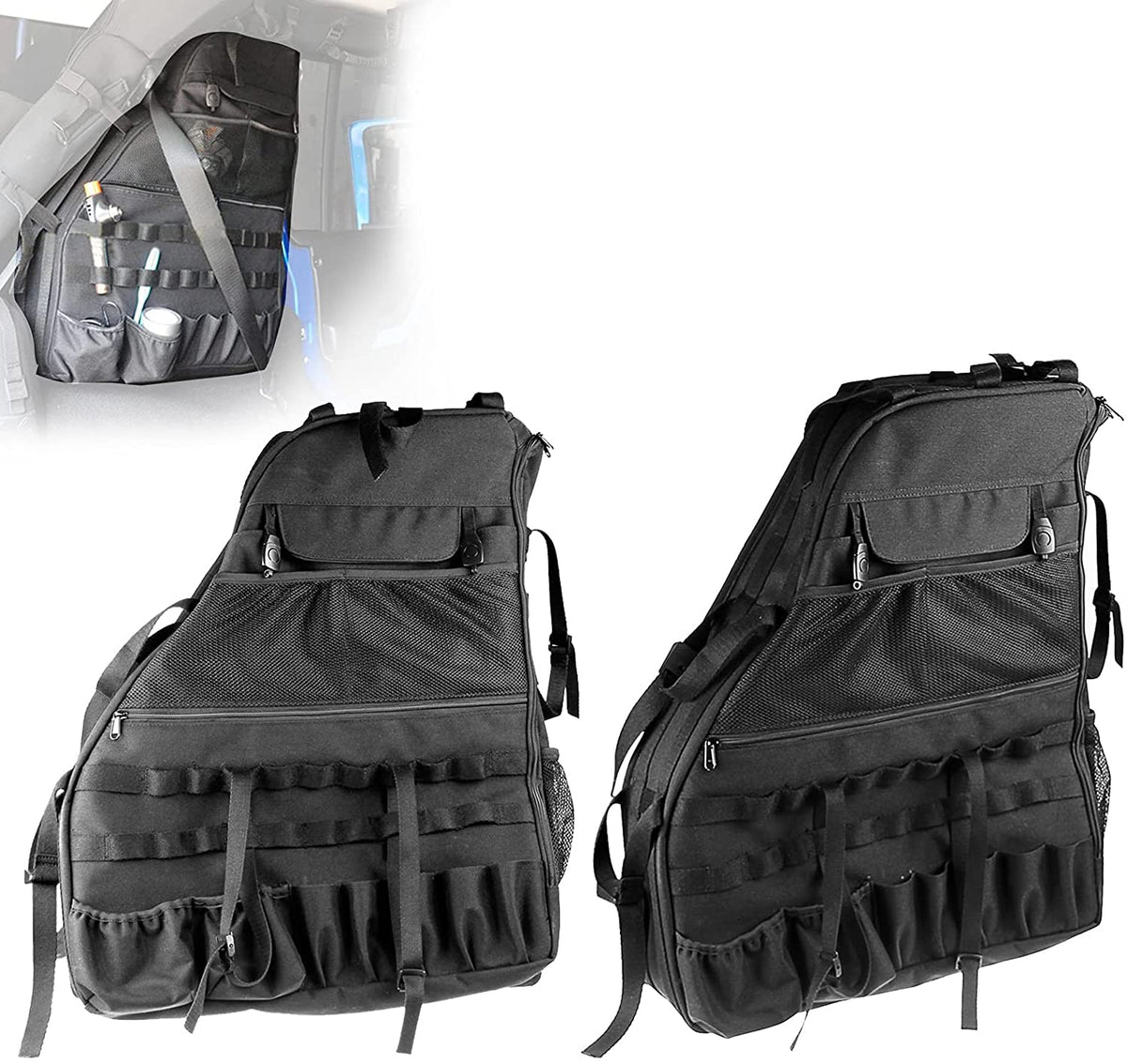 Sunpie Roll Bar Storage Bag Cage for 2007~2018 J eep Wrangler JKU 4 Doors